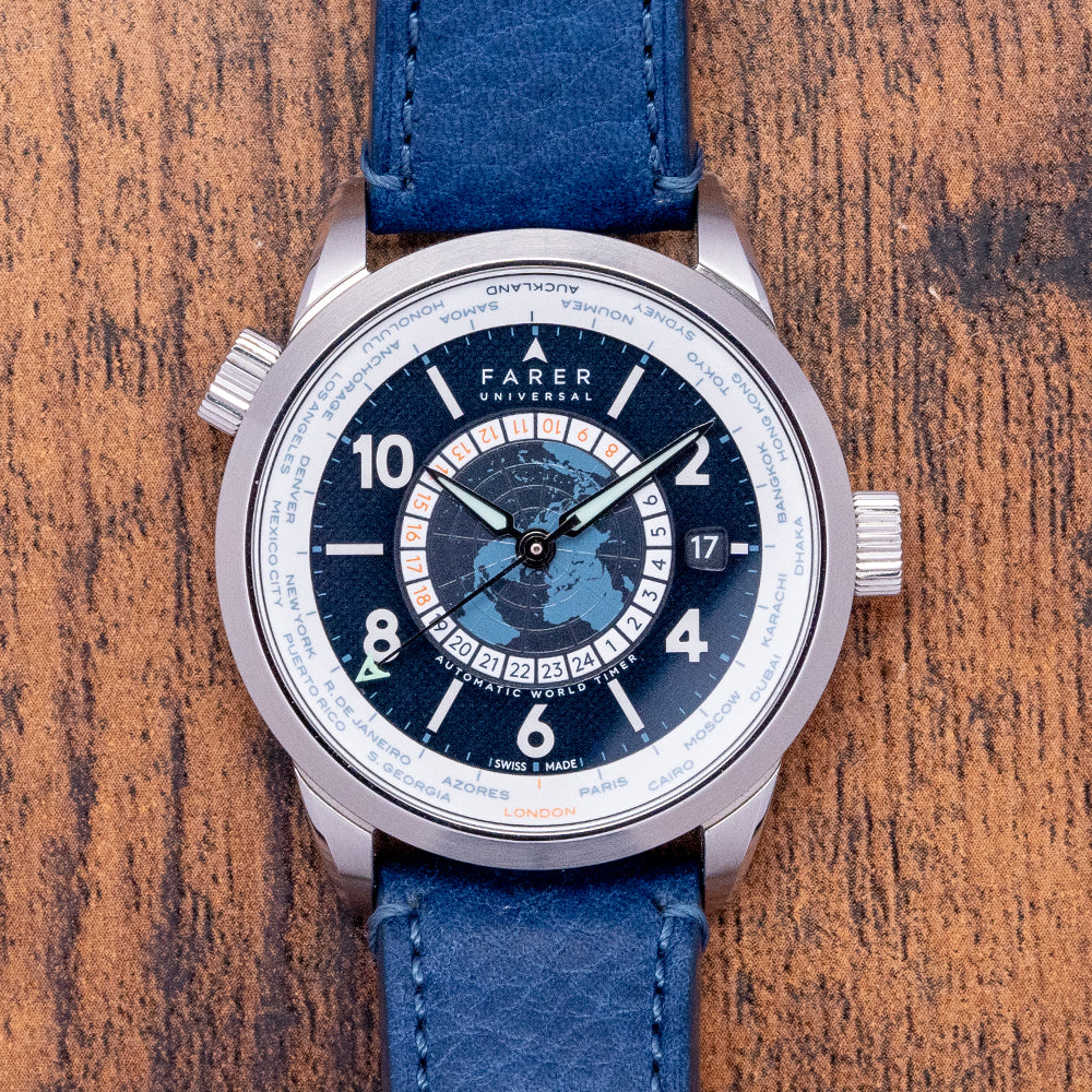 2022 Farer Roché World Timer Blue Automatic 39mm