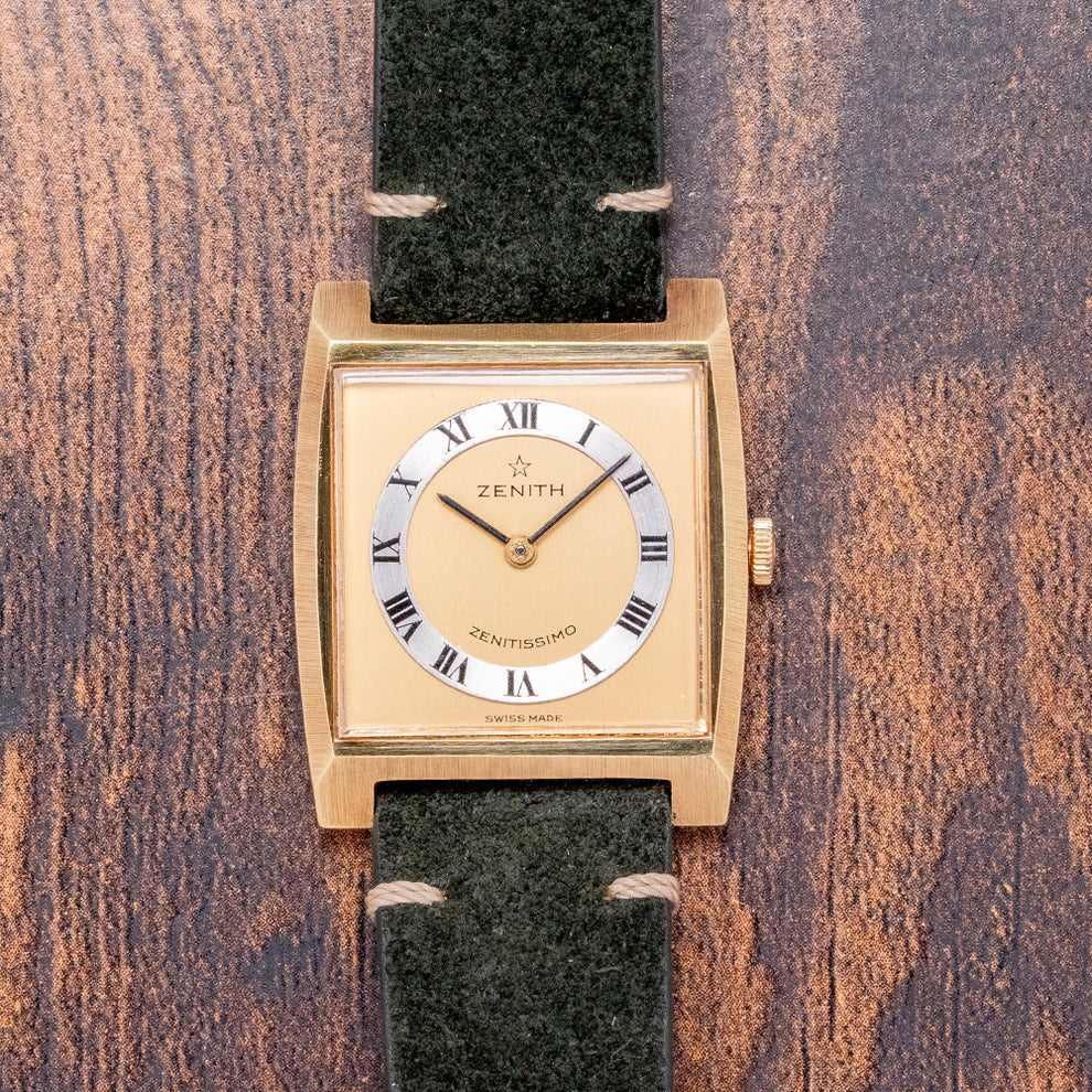 1960s Zenith Zenitissimo Gold Filled Square 27.5x33.5mm 4002 HU