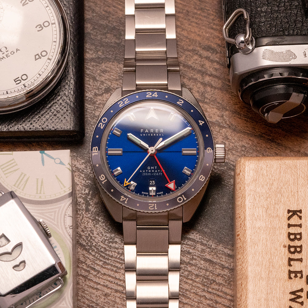 2020 Farer Charlton GMT Blue Dial & Bezel with Bracelet – KibbleWatches