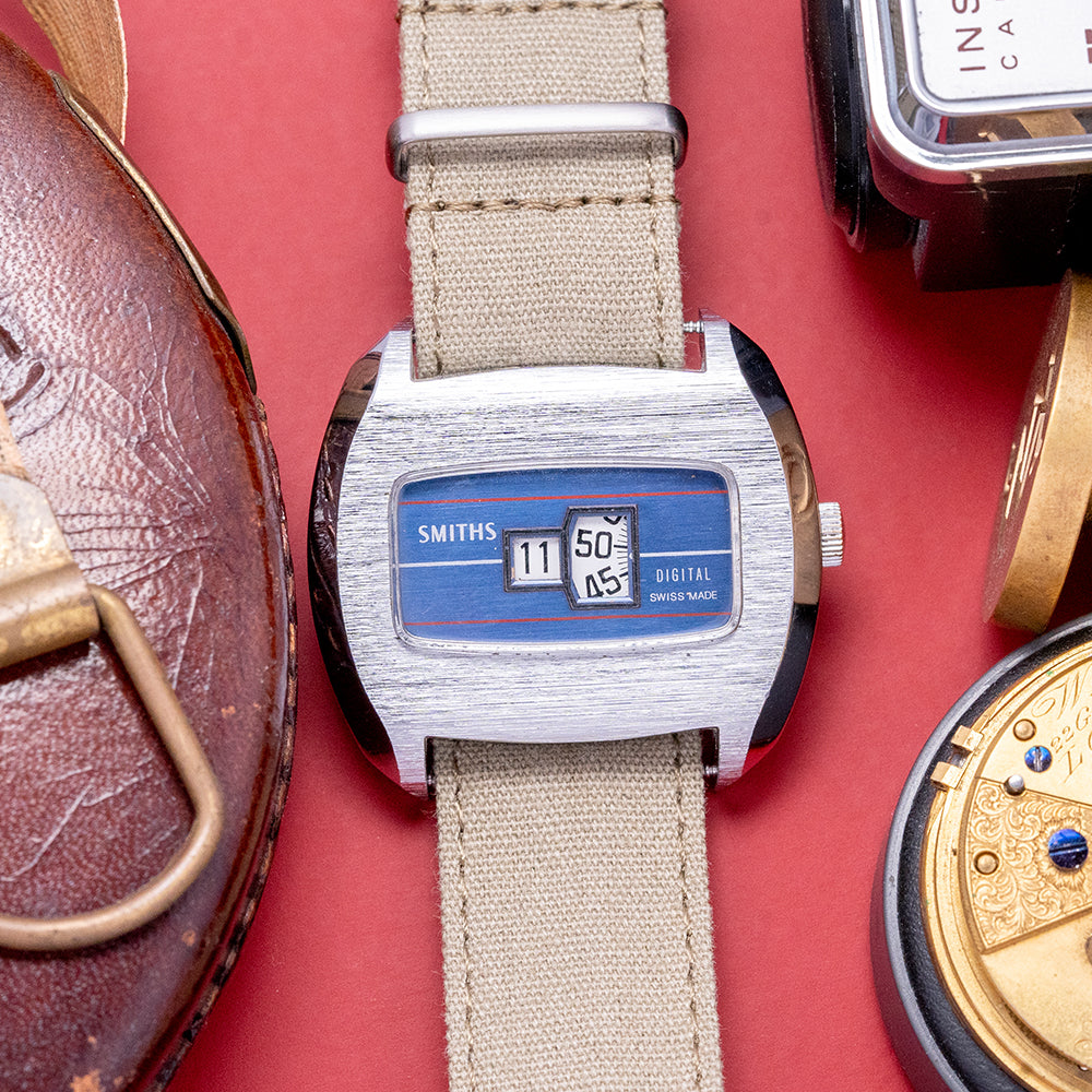 1970s Smiths Digital "Jump Hour" Blue Dial 42mm Manual – KibbleWatches