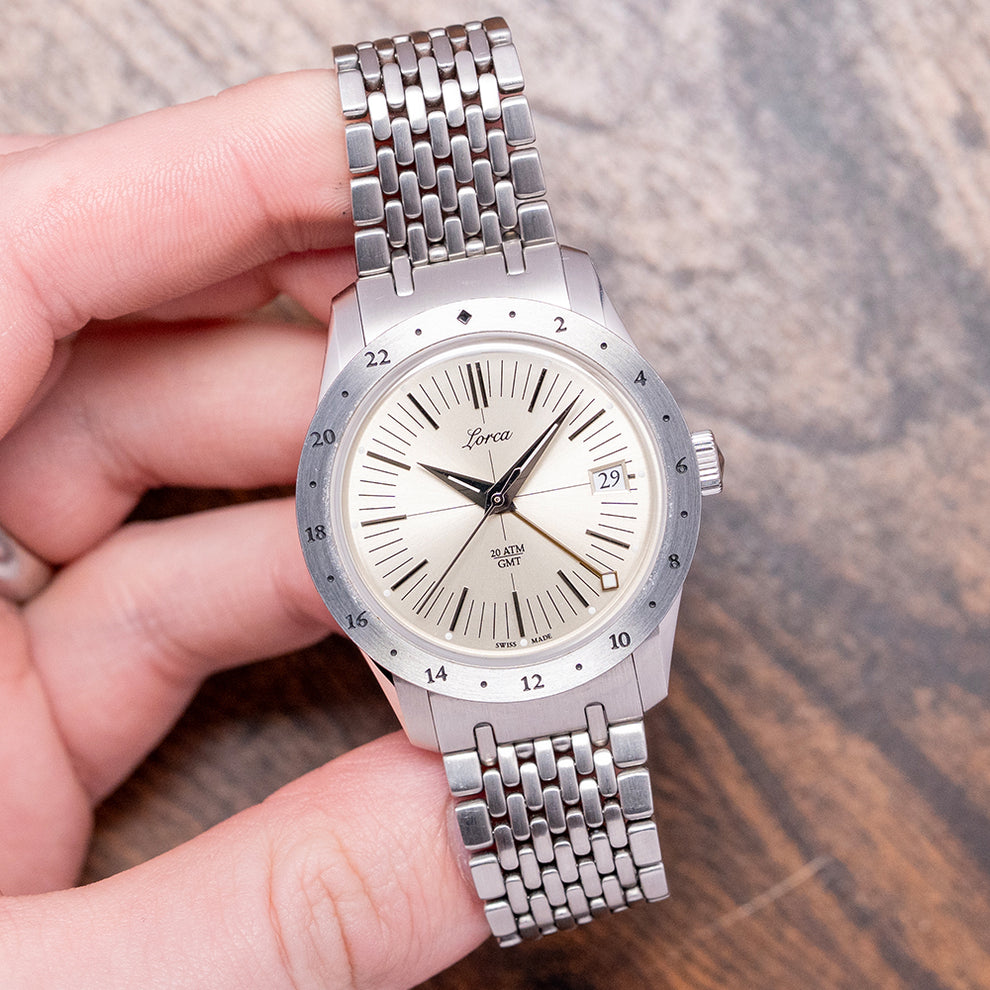 2024 Lorca Model No.1 GMT Silver Dial on Bracelet 36mm
